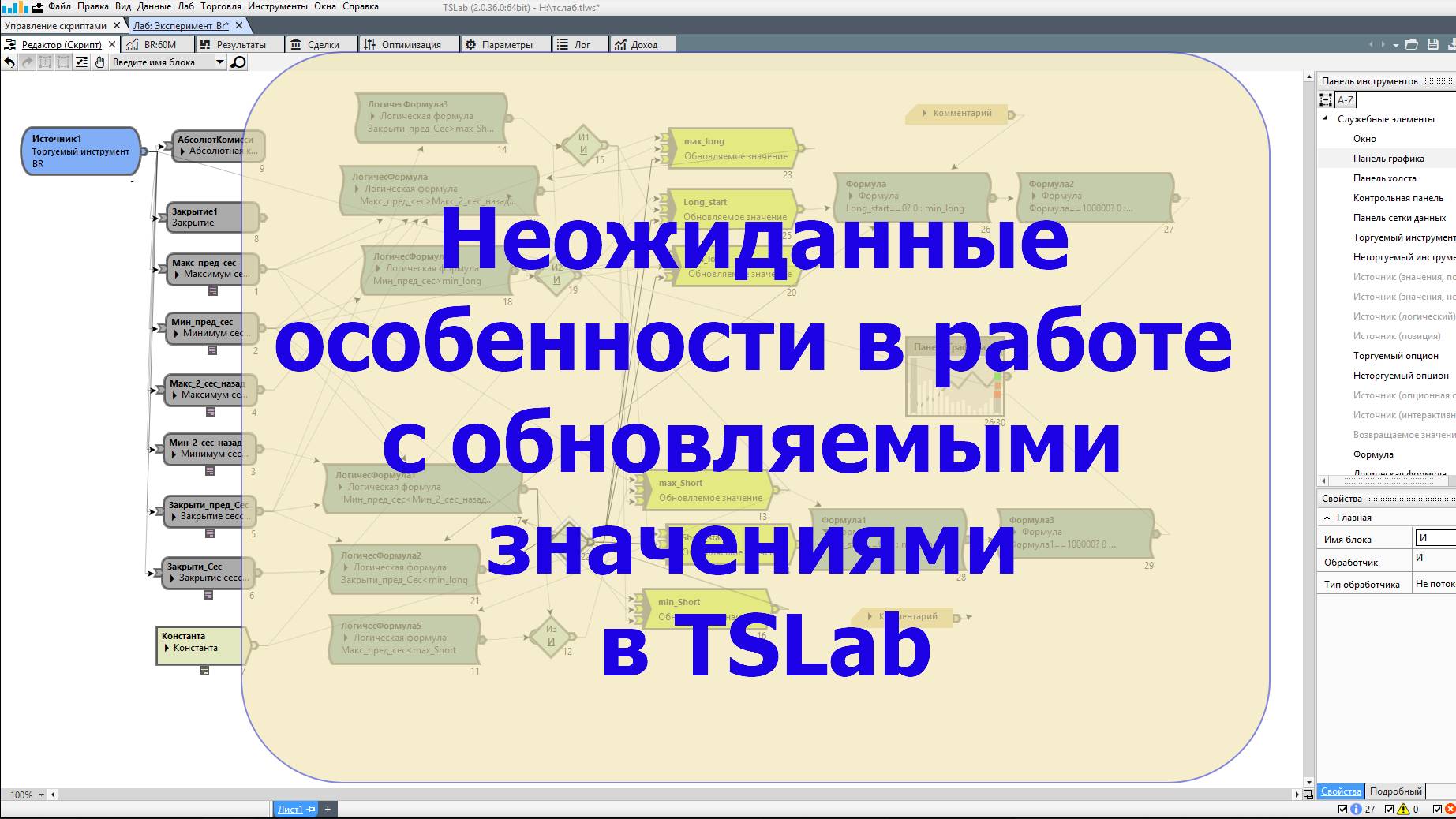 Работа в TSLab