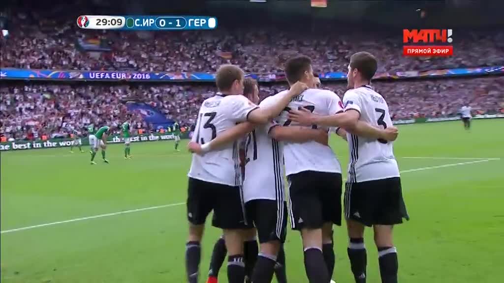 Северная Ирландия - Германия 0:1 видео