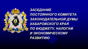 Заседания постоянных комитетов Законодательной Думы Хабаровского края