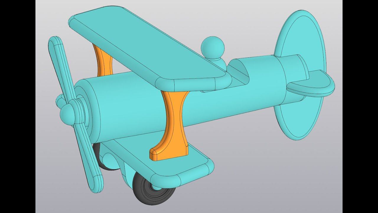 Самолетик в Компас 3D