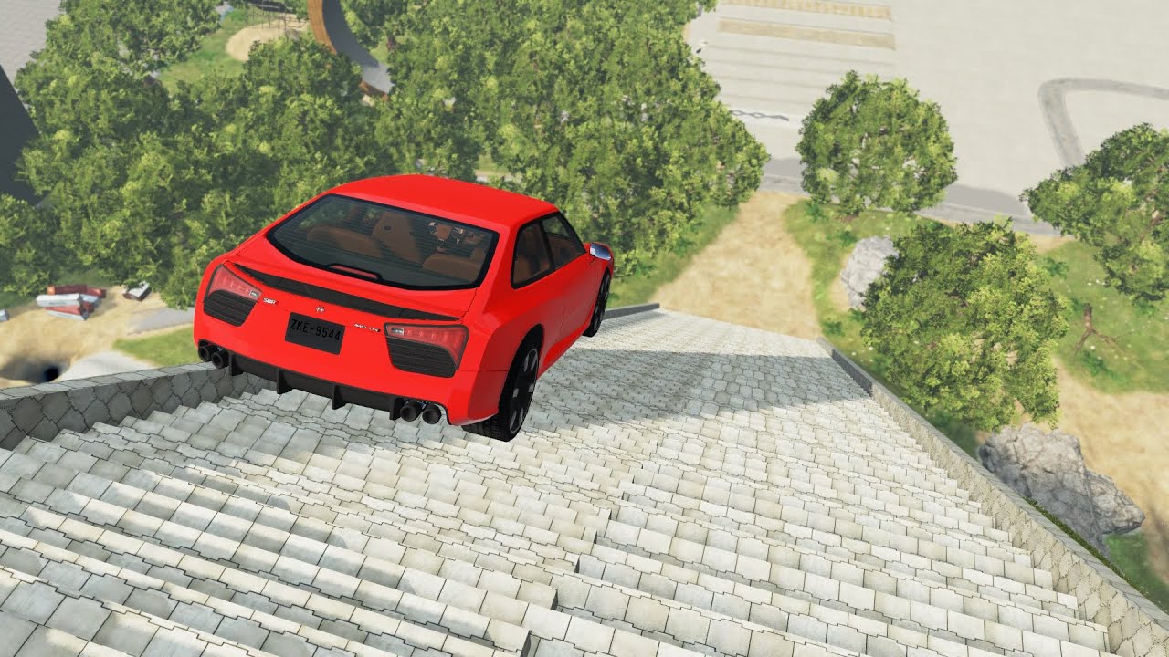 Автомобили против Гигантской лестницы в игре BeamNG.drive – смотреть онлайн  все 1 видео от Автомобили против Гигантской лестницы в игре BeamNG.drive в хорошем  качестве на RUTUBE