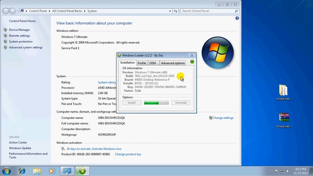 Тестовый режим windows 7 сборка 7601 как убрать