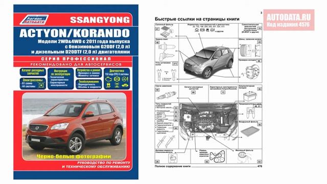 Руководства по эксплуатации, обслуживанию и ремонту SsangYong Actyon