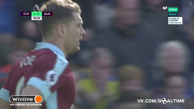Эвертон - Бернли 3:1 видео