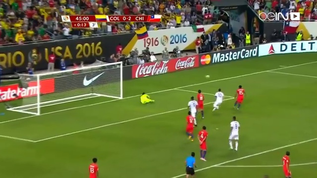 Колумбия - Чили 0:2 видео