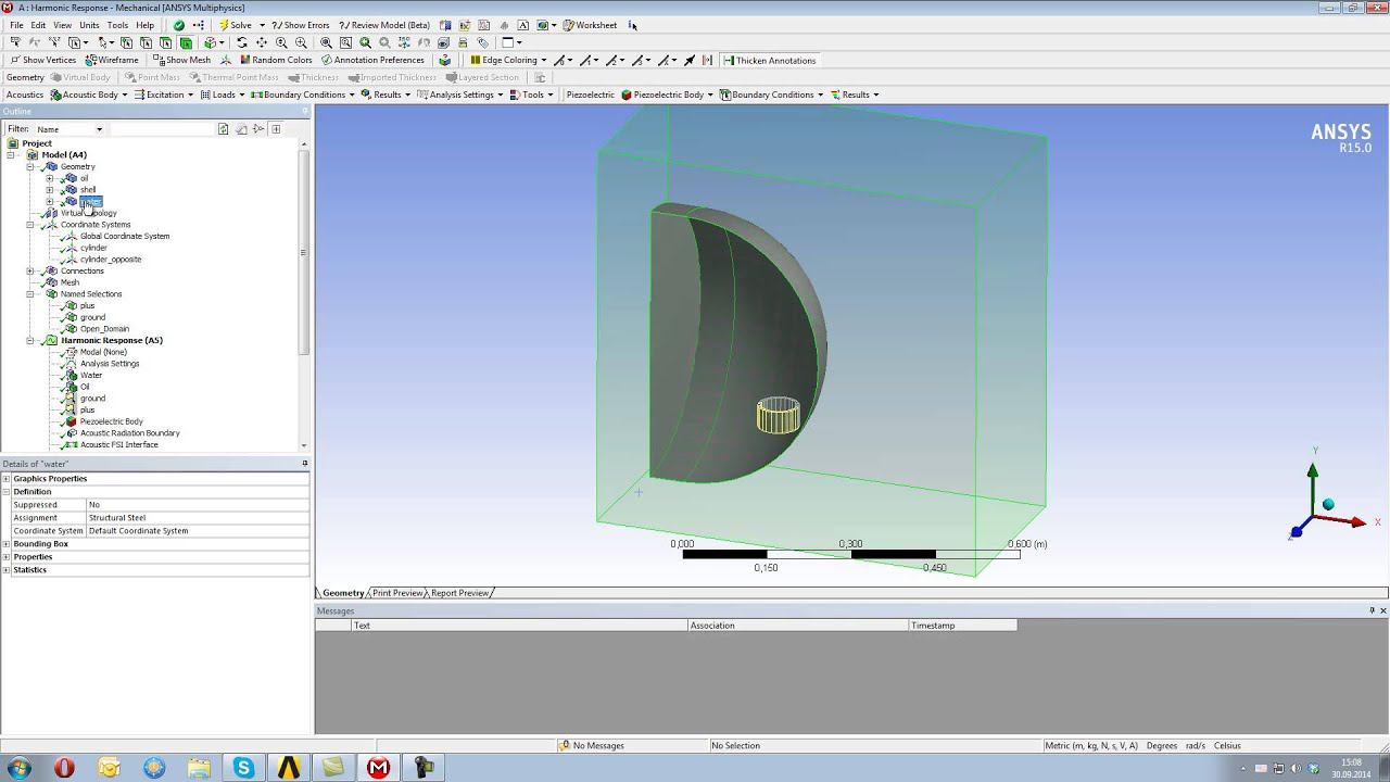 Акустические расчеты в Ansys