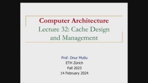 Computer Architecture - ETH Zürich (Fall 2023)