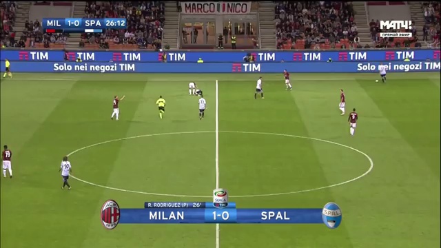 Милан - СПАЛ 2:0 видео