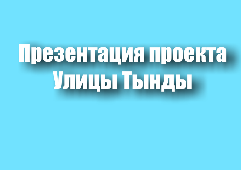 Проект ″Улицы Тынды″